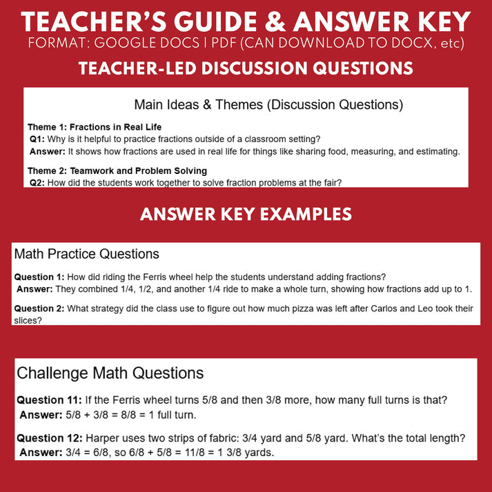 Free Fractions Fair Math Readers Theater for Grades 4-6 | Fraction Act ...
