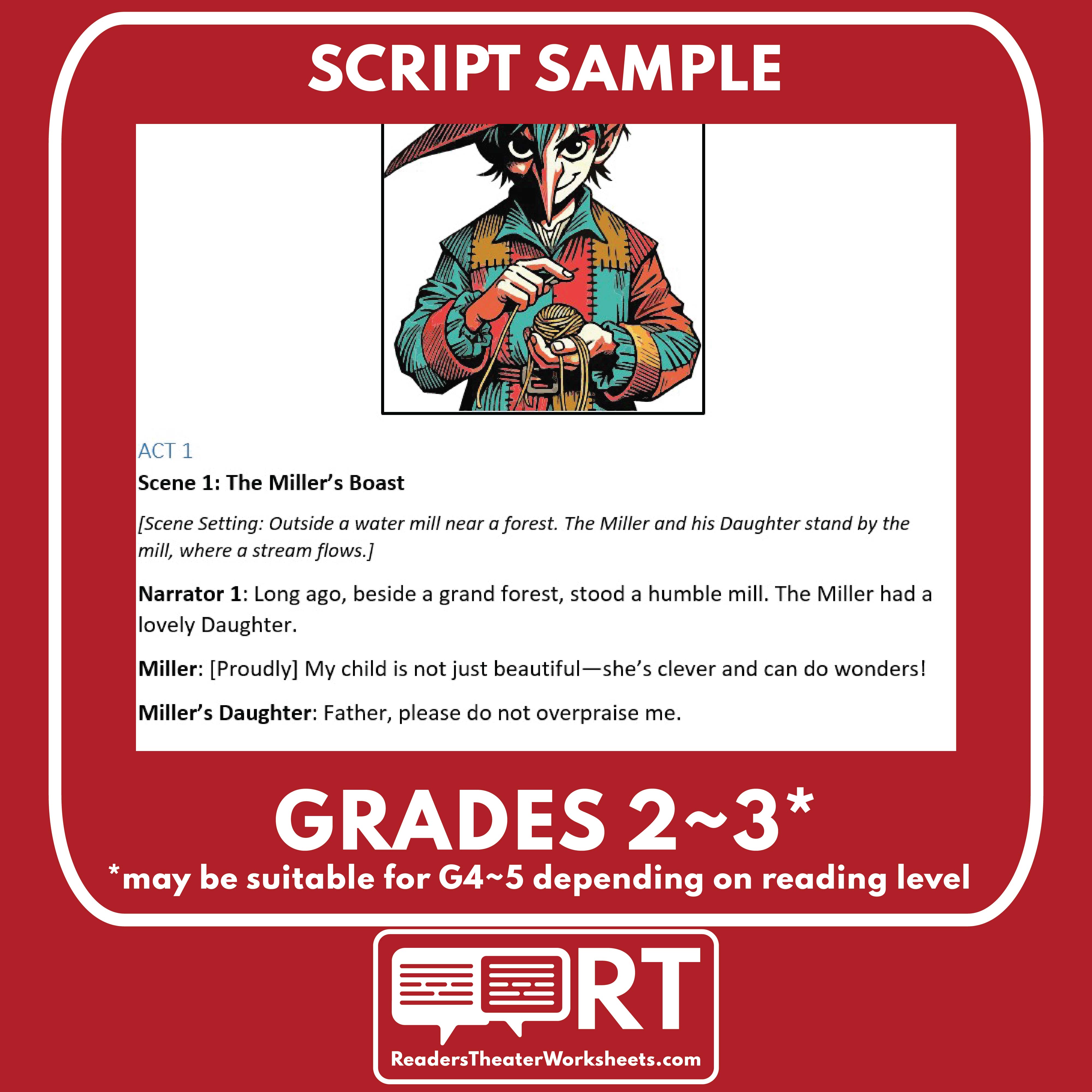 Rumpelstiltskin | Reader's Theater Script | Brothers Grimm – Reader's ...