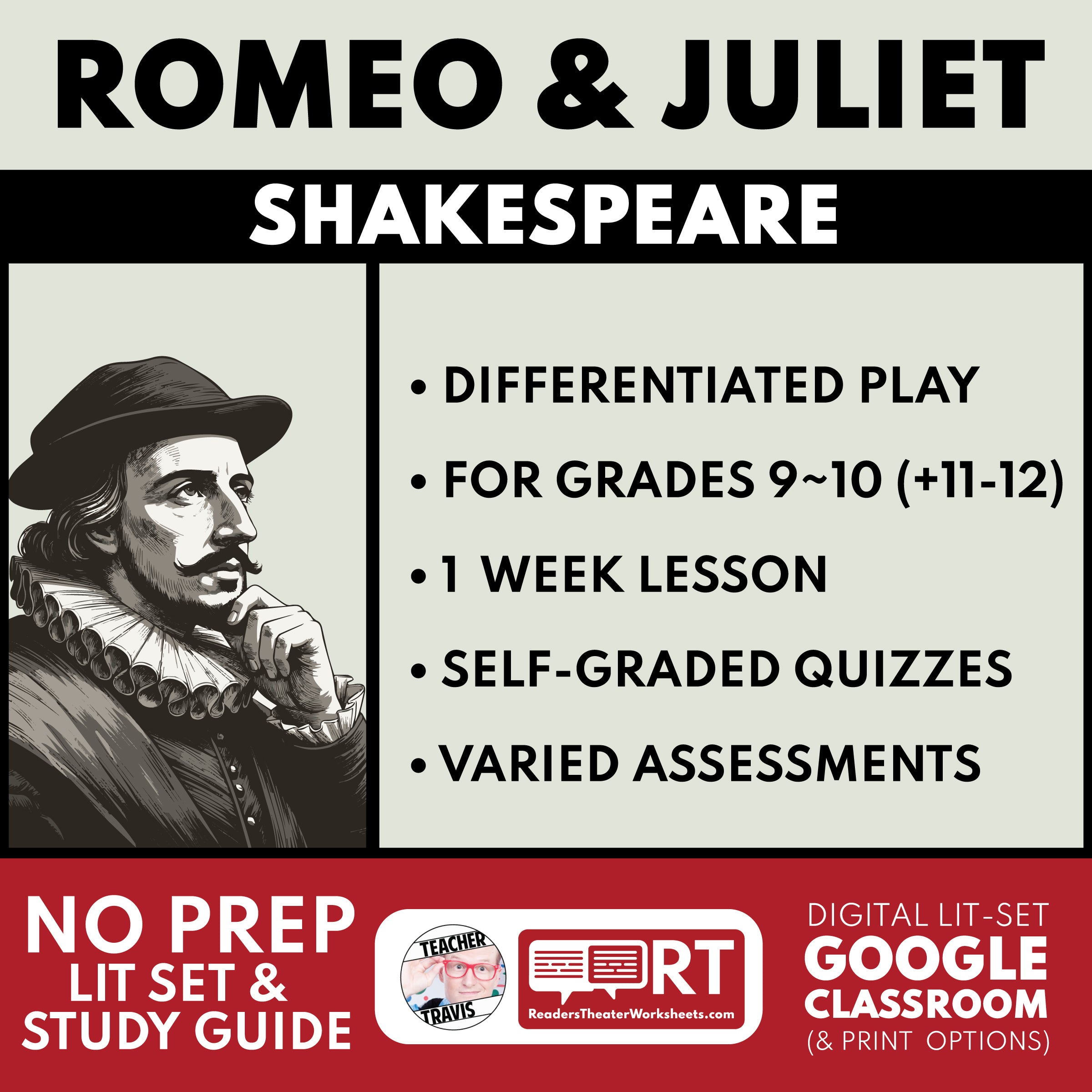 Romeo and Juliet Differentiated Study Guide & Analysis for Grades 9~12 ...