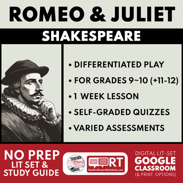 Romeo and Juliet Differentiated Study Guide & Analysis for Grades 9~12 ...