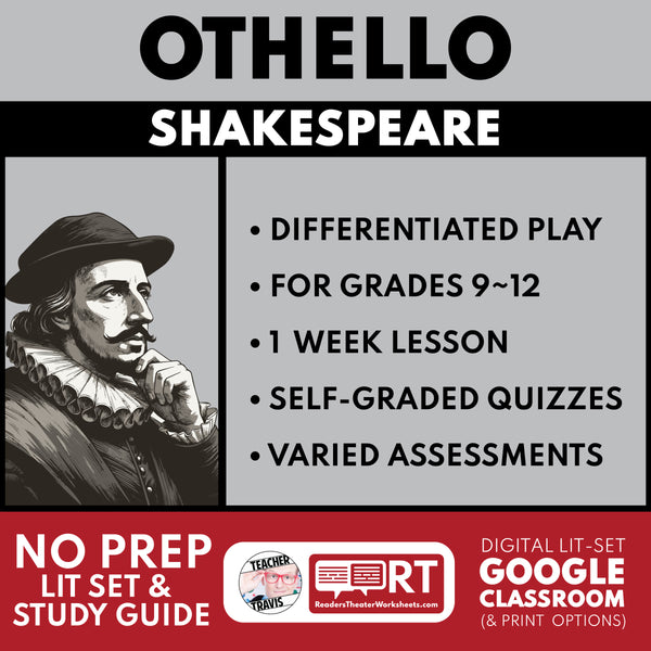 Othello Differentiated Study Guide & Analysis | No Prep Plays ...