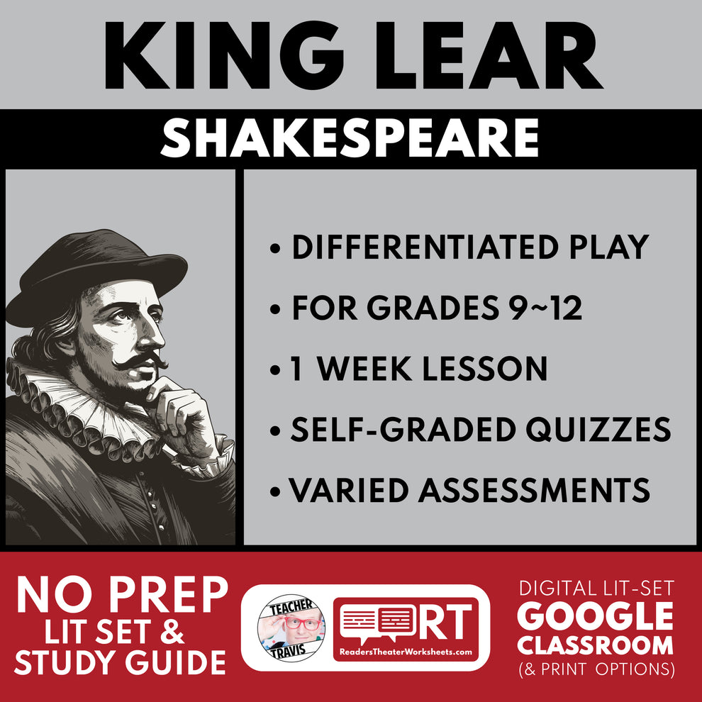 King Lear Differentiated Study Guide & Analysis | No Prep Plays ...